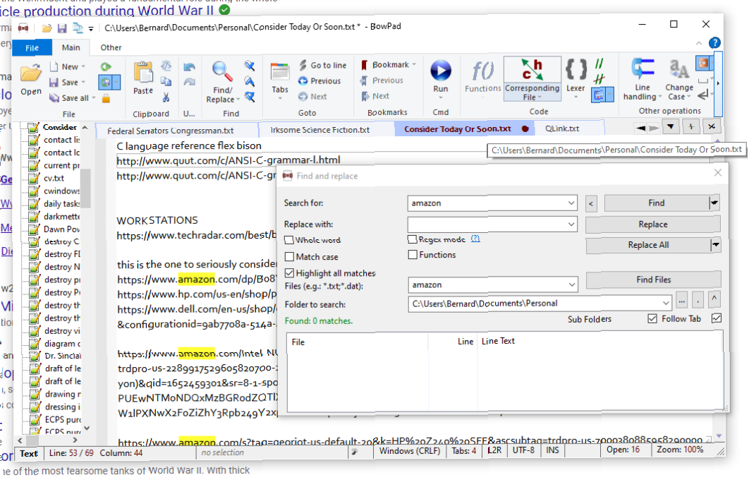 Find in Files apparent error · Issue #286 · stefankueng/BowPad · GitHub