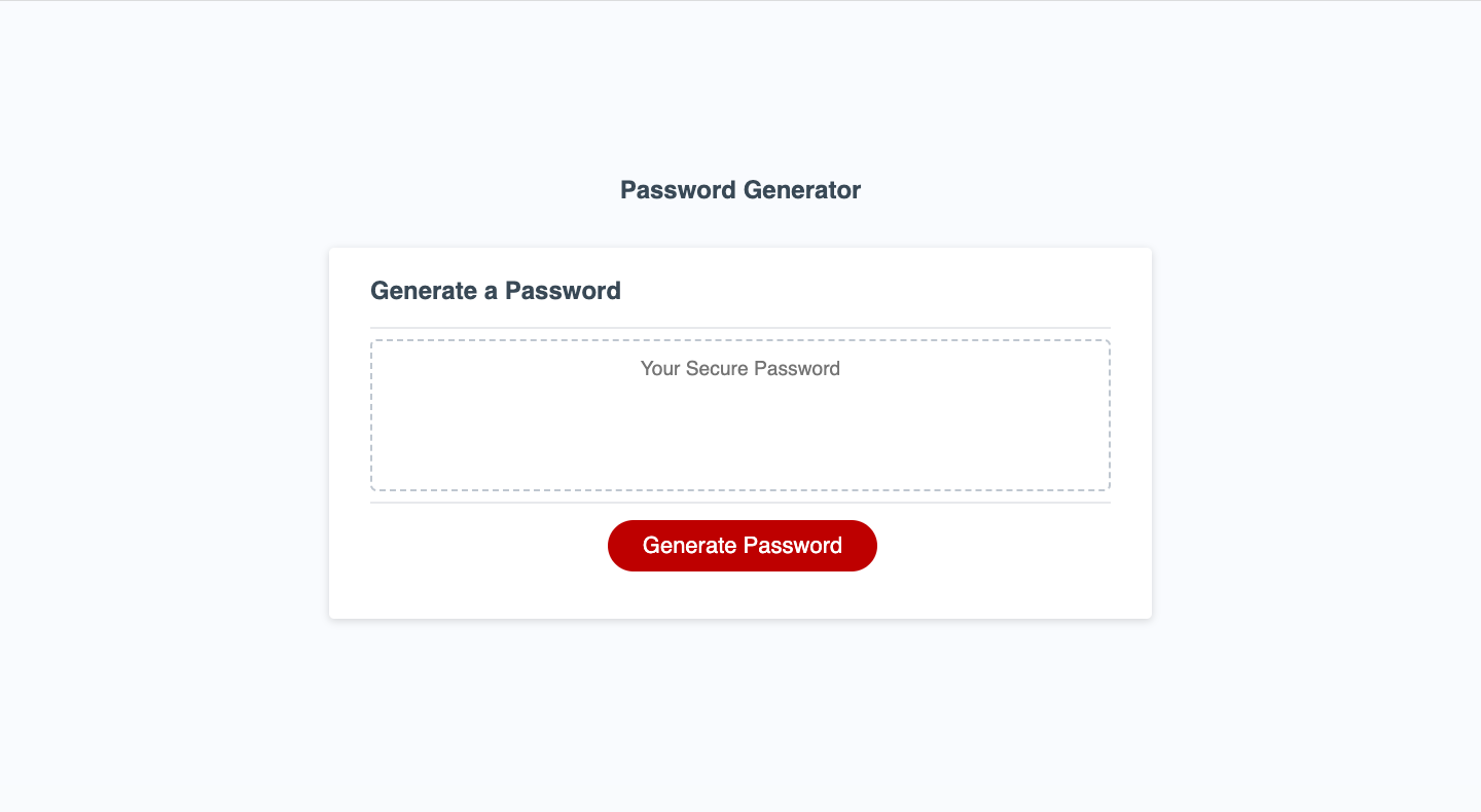 GitHub - Hteasdell44/random-password-generator: A user choice based random password generator.