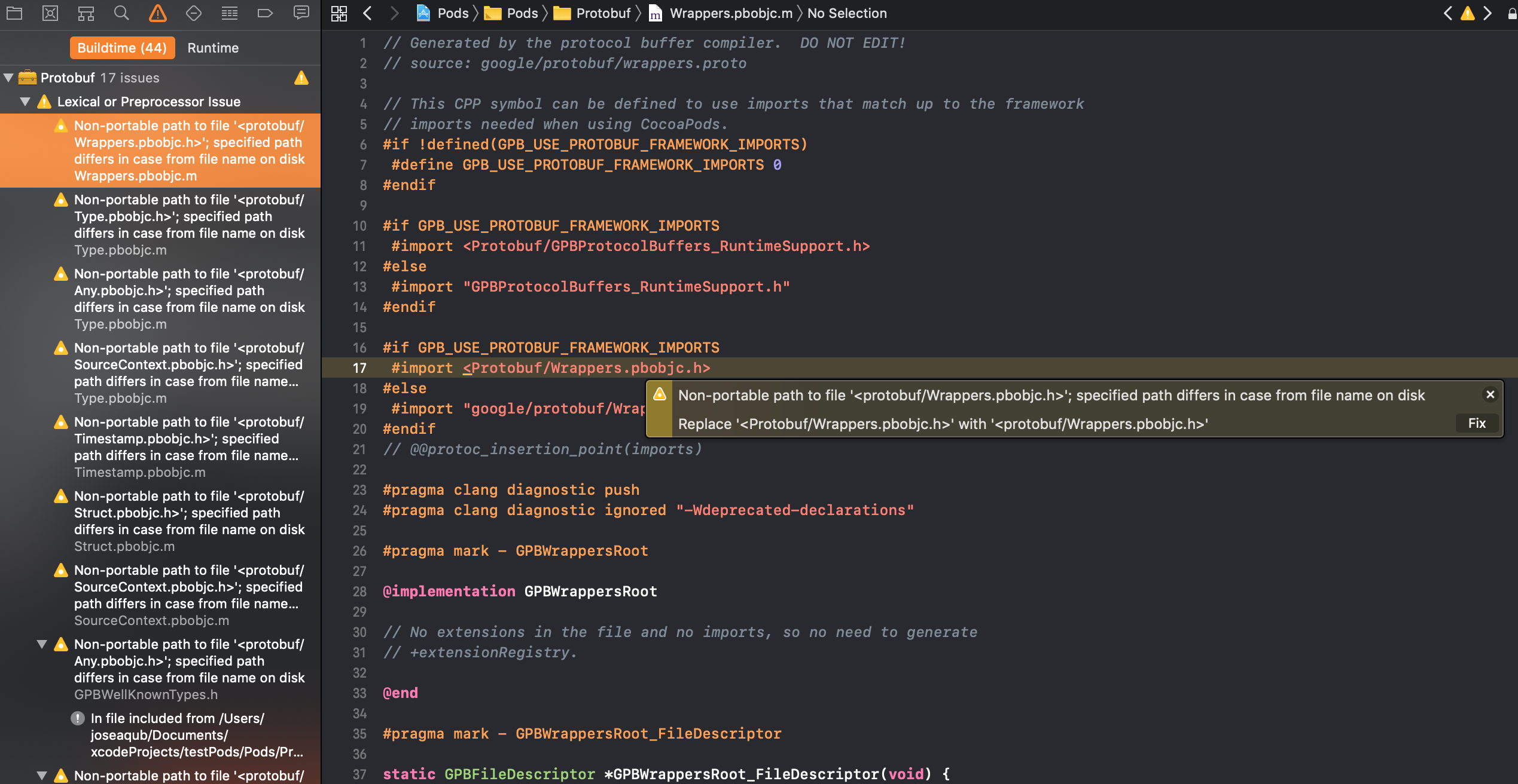 Problem Warning Protobuf · Issue 3243 · Firebase Firebase Ios Sdk · Github