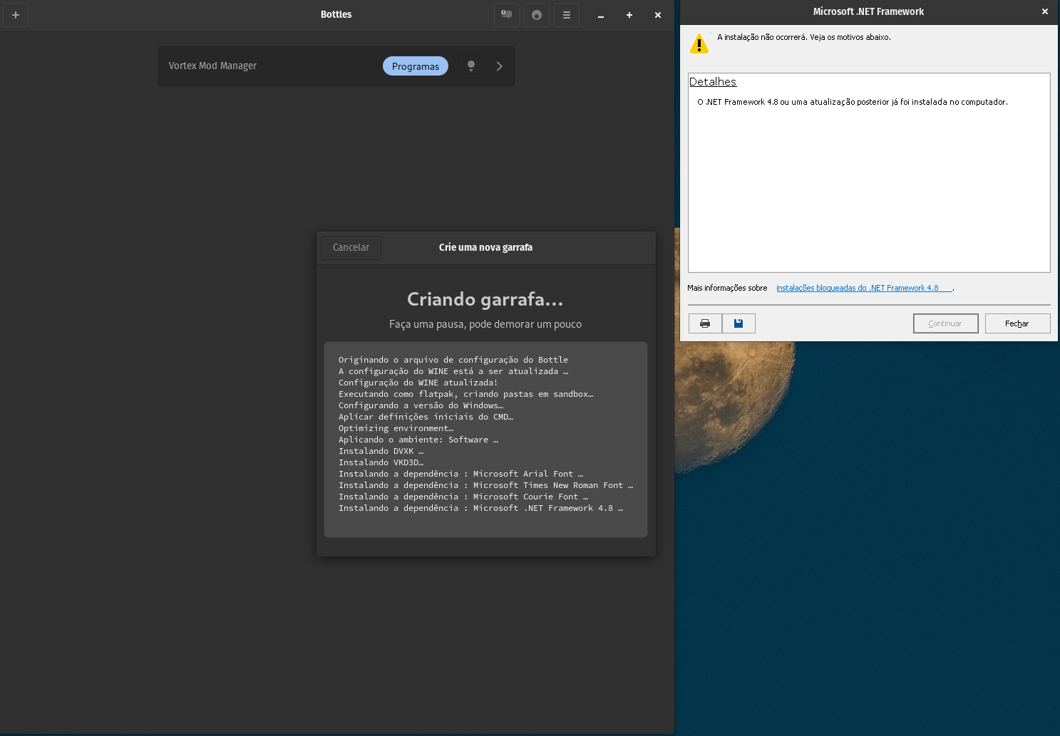 [BUG] .NET 48 is not installed while creating a Bottle. · Issue #891 · bottlesdevs/Bottles · GitHub