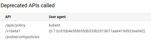 Depreciation api call triggered in the kubernetes migration ...