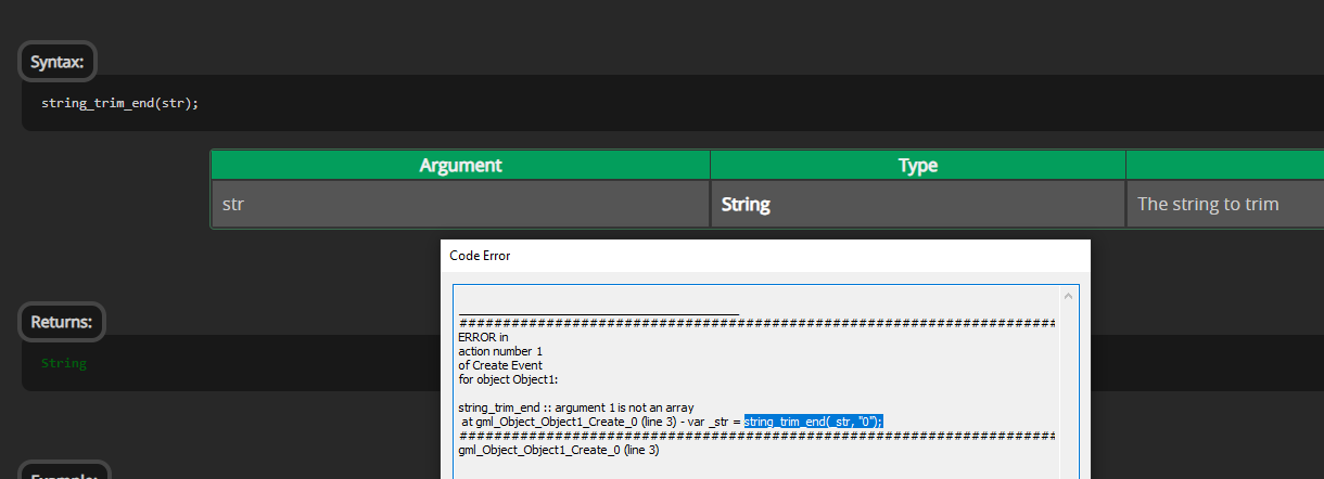 In Game Stringtrim Arguments Only Accept Arrays In 20238 Should Accept Strings And