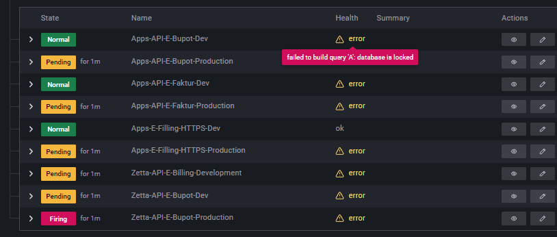 Grafana Logs "database is locked" · Issue #16638 · grafana/grafana · GitHub