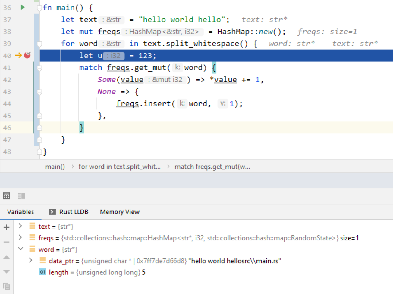 Loop variables are displayed incorrectly when break on match with MSVC LLDB · Issue #6821 ...