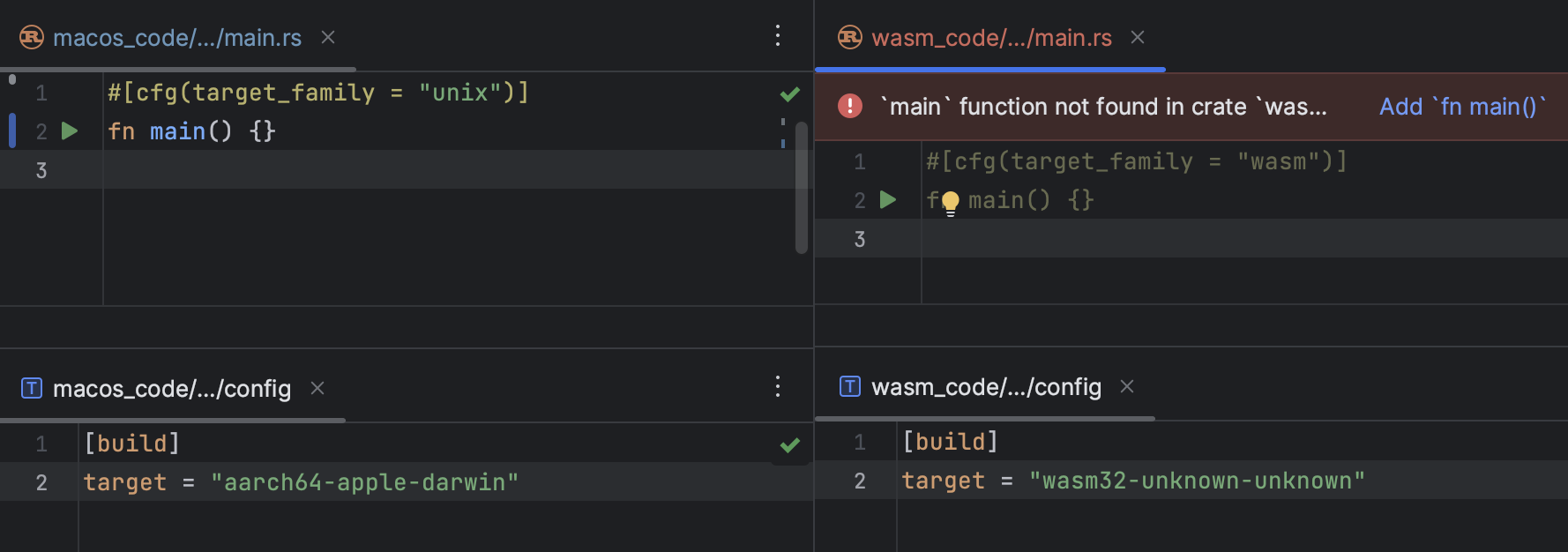 Per-package targets are ignored during cfg evaluation · Issue #10154 · intellij-rust/intellij ...