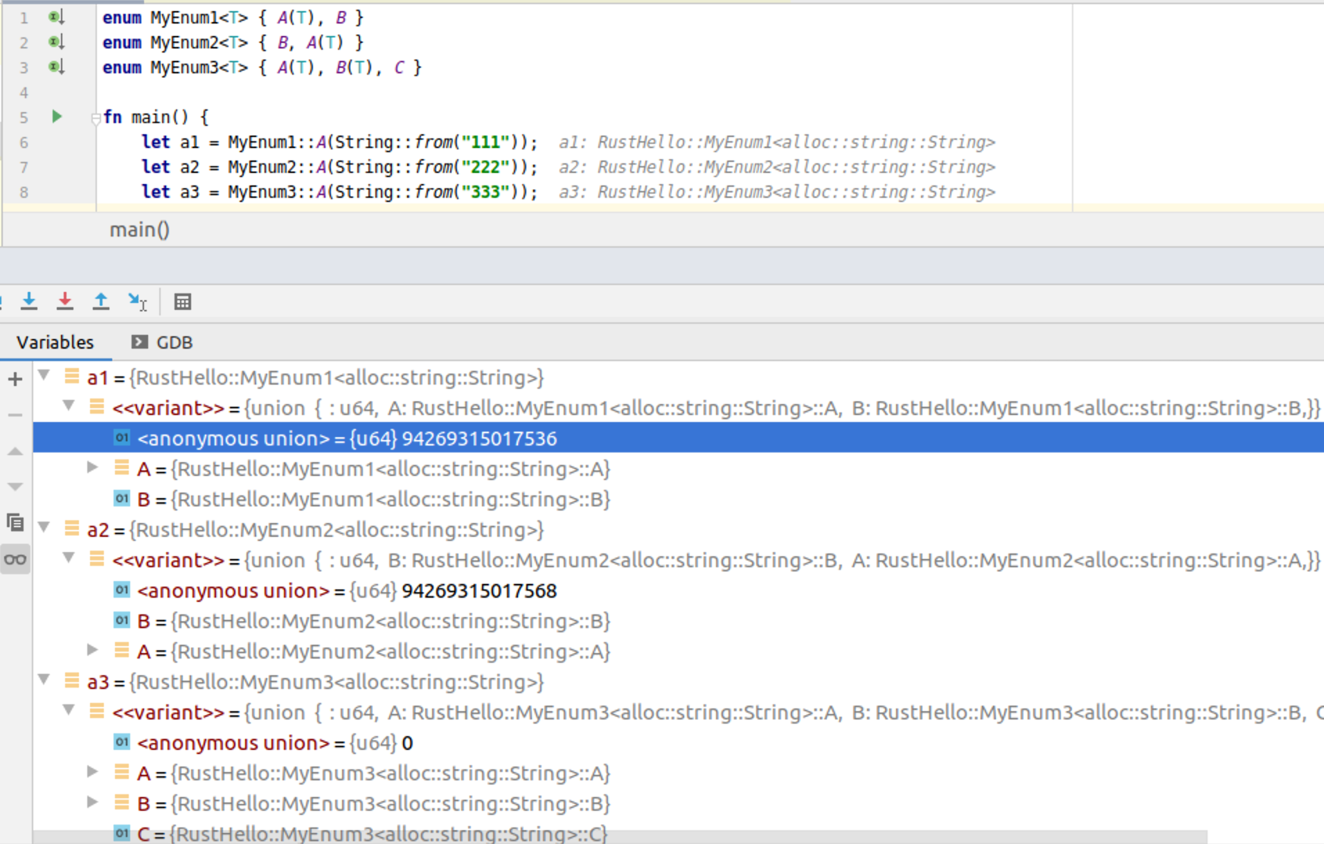 Gdb Pretty Printers Crash On Option Like Enums · Issue 4155 · Intellij Rustintellij Rust · Github 