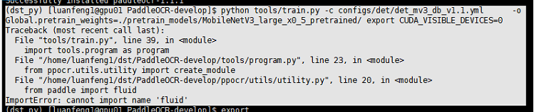 ImportError:cannot import name 'fluid'，如何解决呢？ · Issue #1479 · PaddlePaddle/PaddleOCR · GitHub