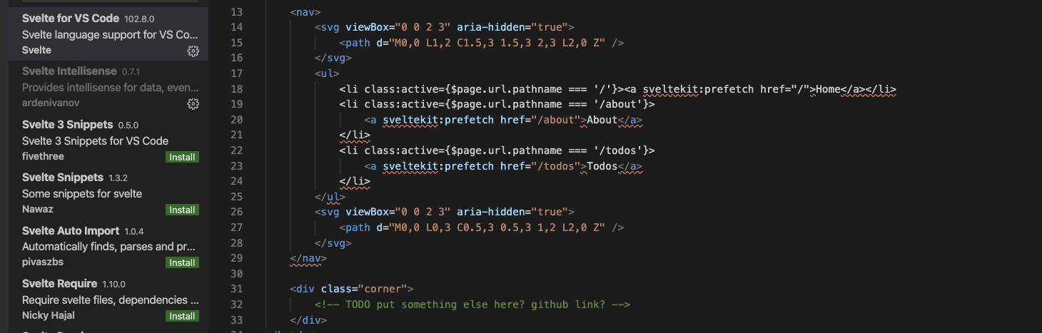 Sevltekit template doesn't work with this extention · Issue #1440 · sveltejs/language-tools · GitHub