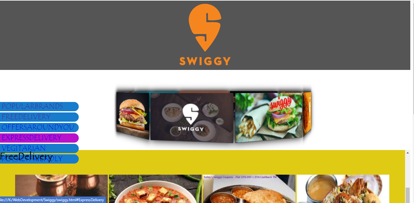 GitHub - krishnapant13/Swiggy: created a rotater wheel of swiggy site for showing things