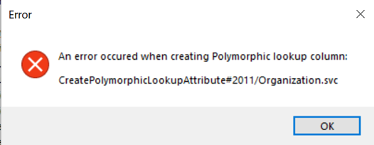 Polymorphic Lookup Manager throwing error when creating new field when connected to an on ...