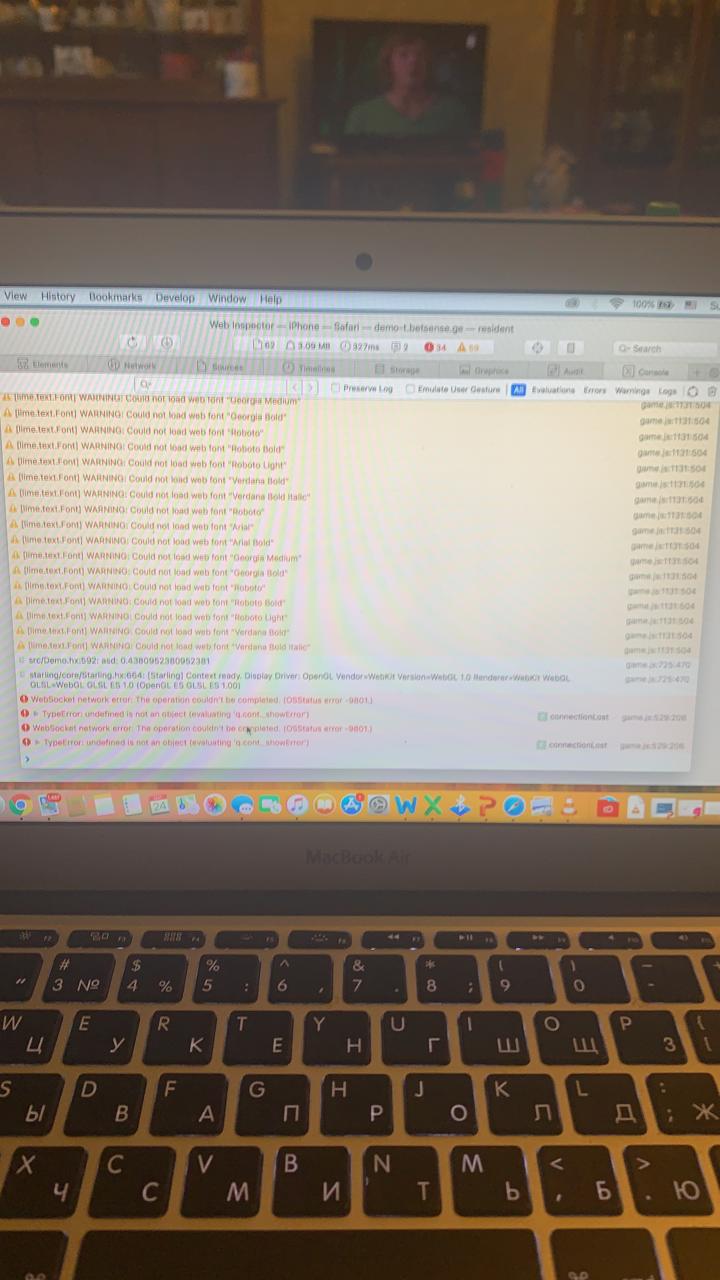 WebSocket network error: The operation couldn’t be completed. (OSStatus ...