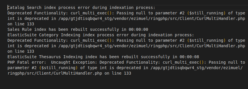 Reindex throwing the error while executing the command from the terminal · Issue #2656 · Smile ...