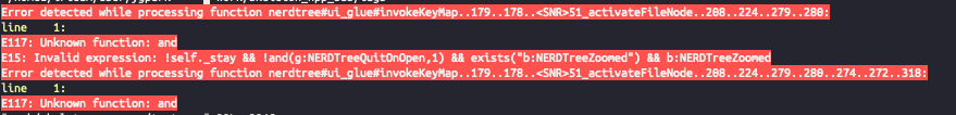 When Using Nerdtree Error Message Occured But It Works Well · Issue