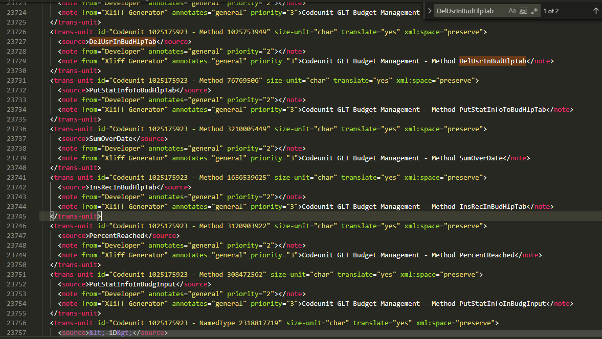 Global Translation File Generates Trans Unit For Codeunit Function · Issue 6186 · Microsoftal