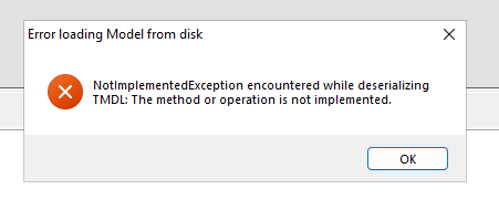 Unable to open model serialized into TMDL · Issue #1091 · TabularEditor/TabularEditor · GitHub