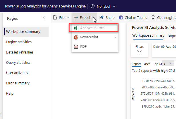 Unable To Analyze In Excel · Issue 11 · Microsoft Powerbi Loganalytics Template Reports · Github