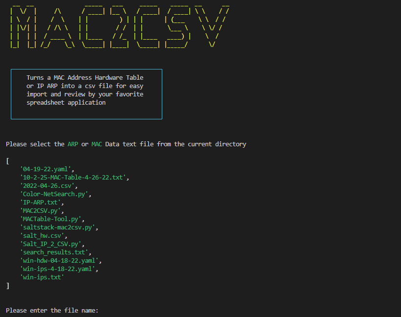 GitHub - StewAlexander-com/MAC2CSV: Converts the output of a Cisco "sh ...