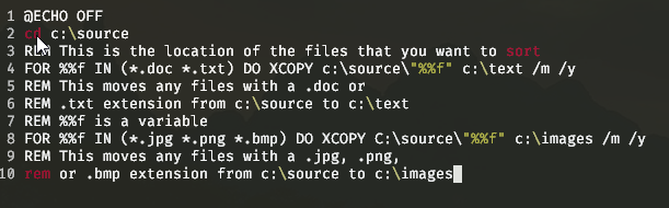 No syntax highlighting for .bat (batch) files · Issue #1388 · zyedidia/micro · GitHub