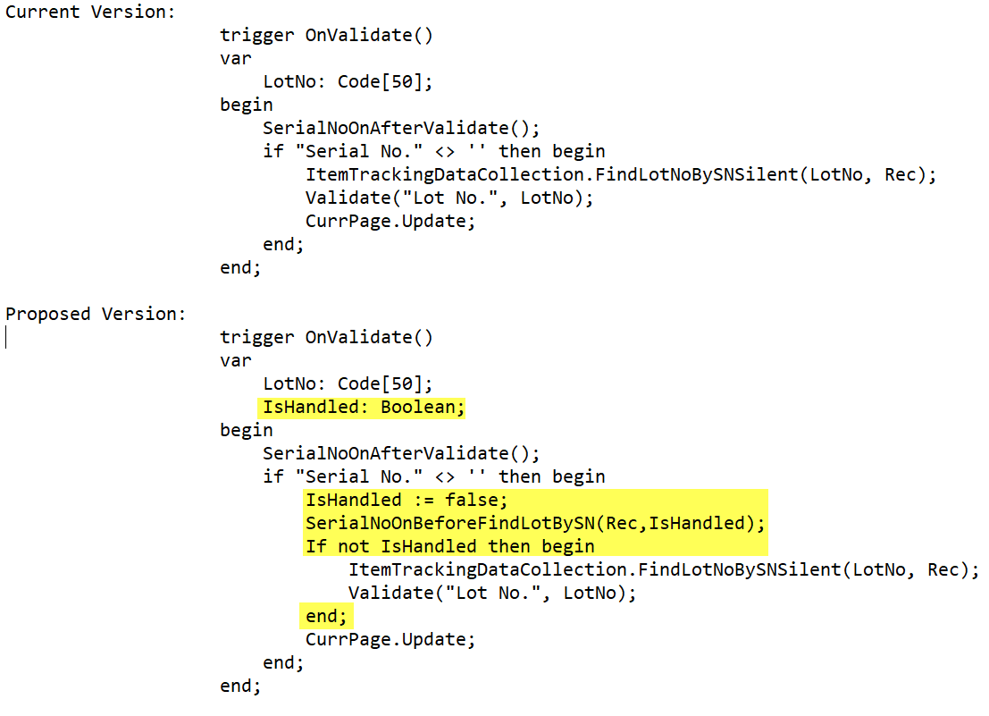 Event Request Item Tracking Lines Page 6510 Serial No Onvalidate · Issue 11985 