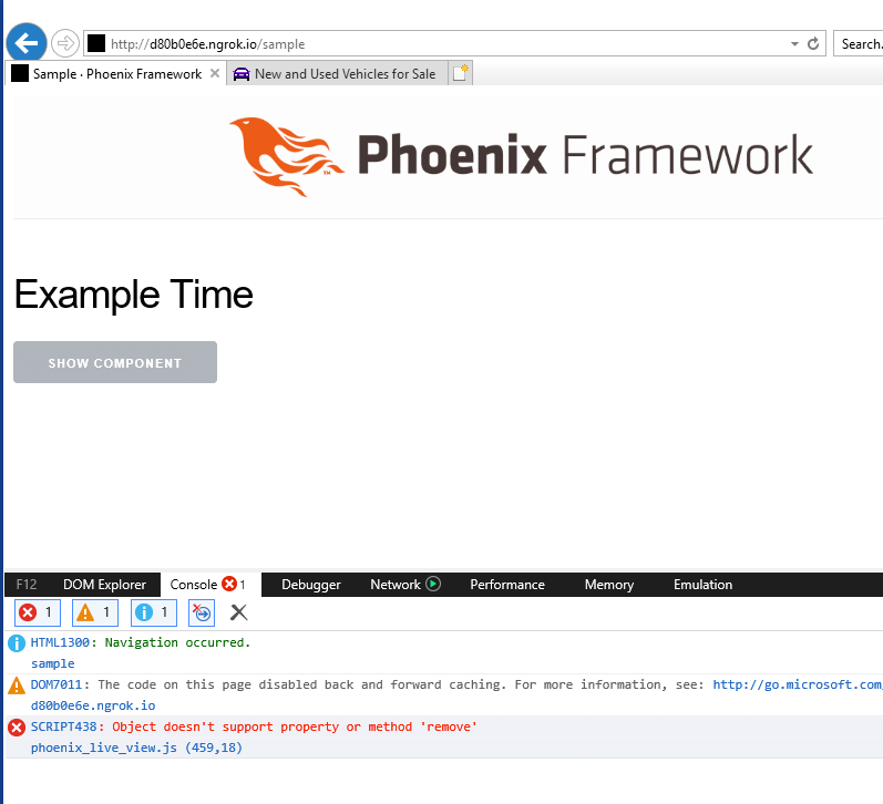 LiveView / LiveComponent interactions not working in IE11 · Issue #683 · phoenixframework ...