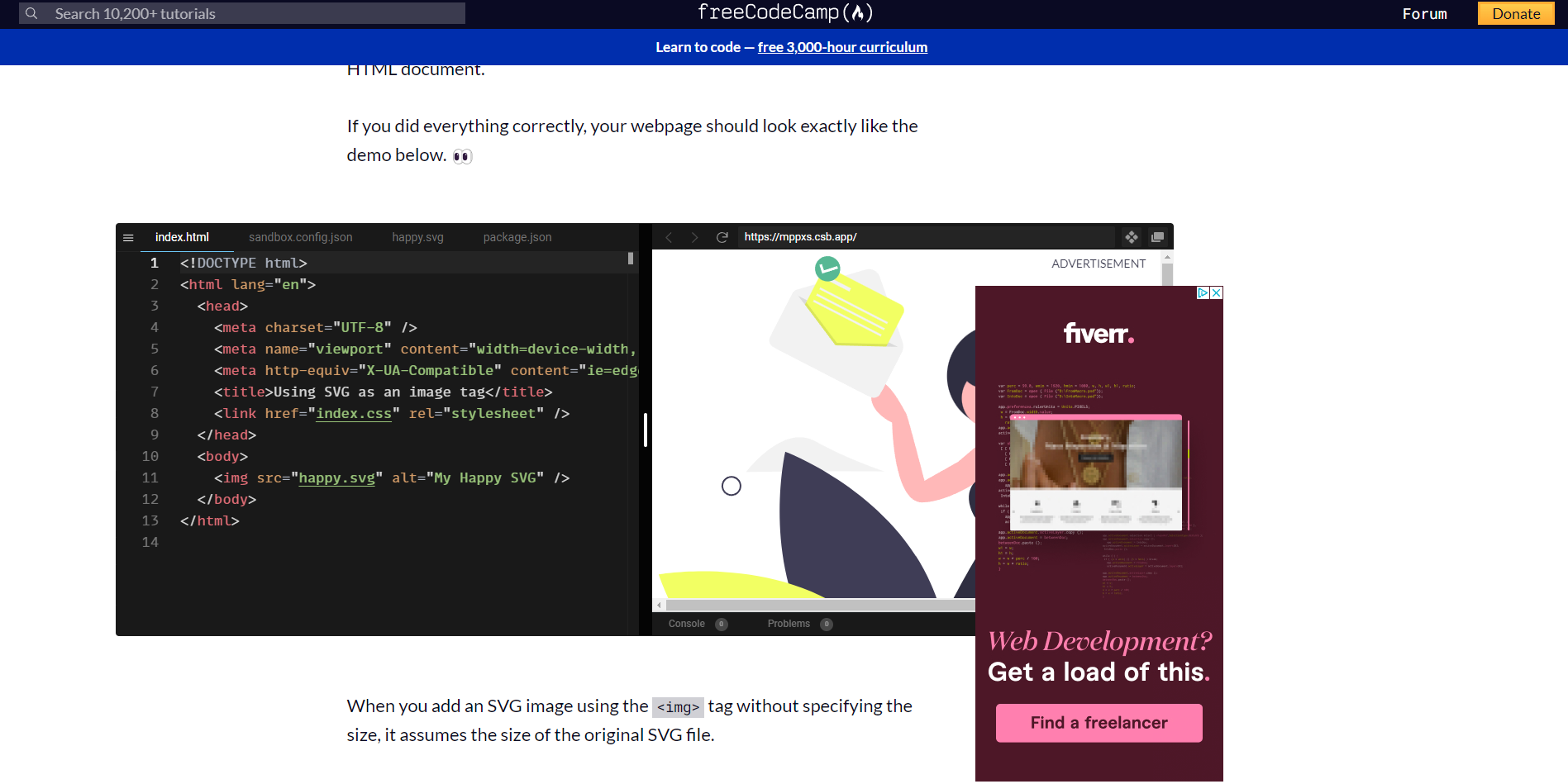 Google Ads Overlap Content on News Post · Issue #51138 · freeCodeCamp/freeCodeCamp · GitHub