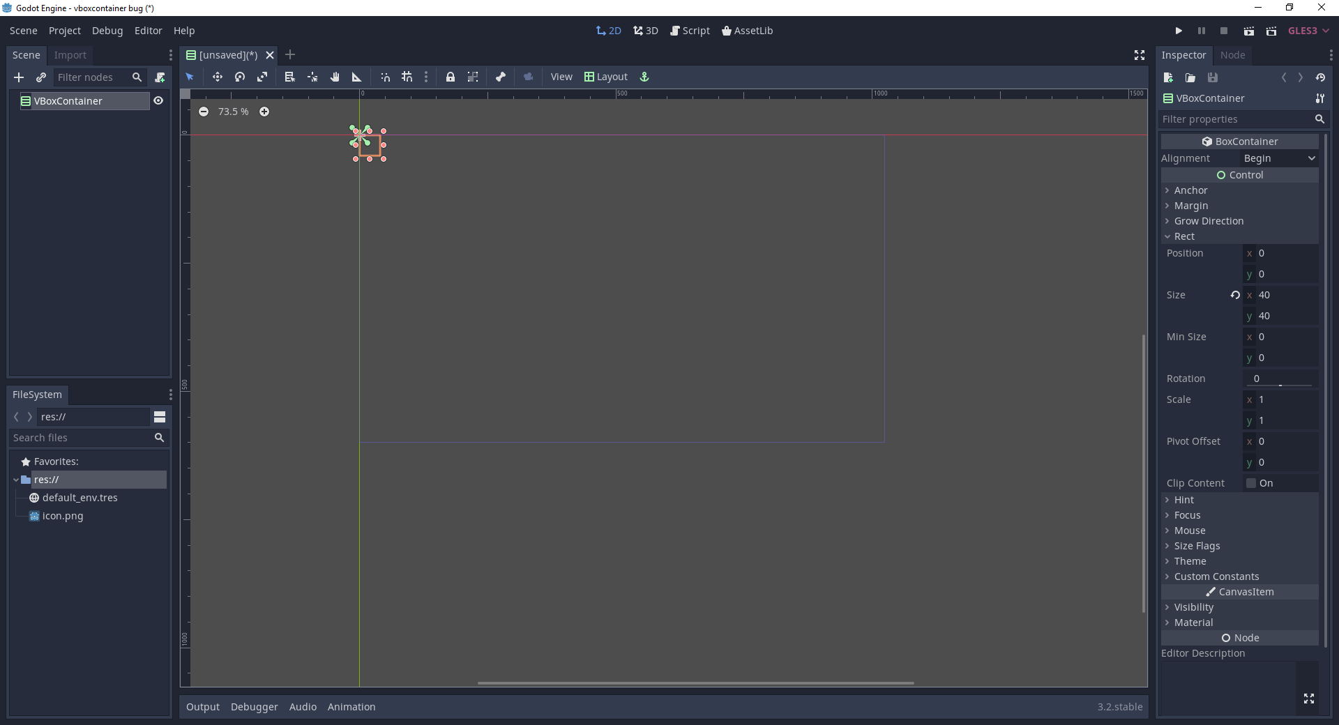 HBoxContainer and VBoxContainer make the last node too big (with ...