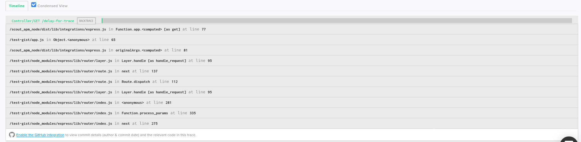 Backtraces do not contain helpful stack · Issue #172 · scoutapp/scout_apm_node · GitHub