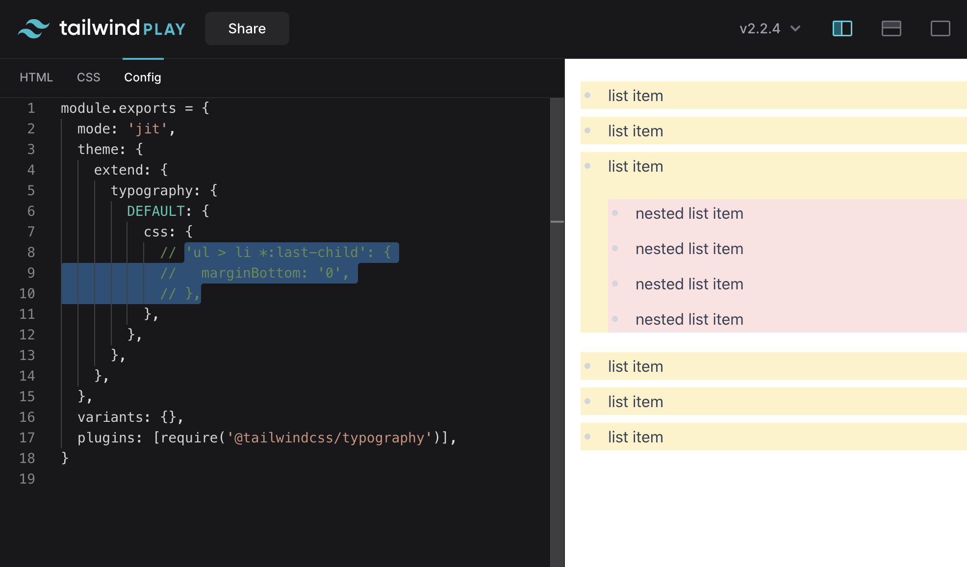 Nested list margin-bottom seems not honored · tailwindlabs tailwindcss · Discussion #5120 · GitHub