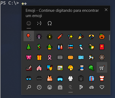 Error insert emoji on powershell core 7.1.0-preview.2 from windows ...