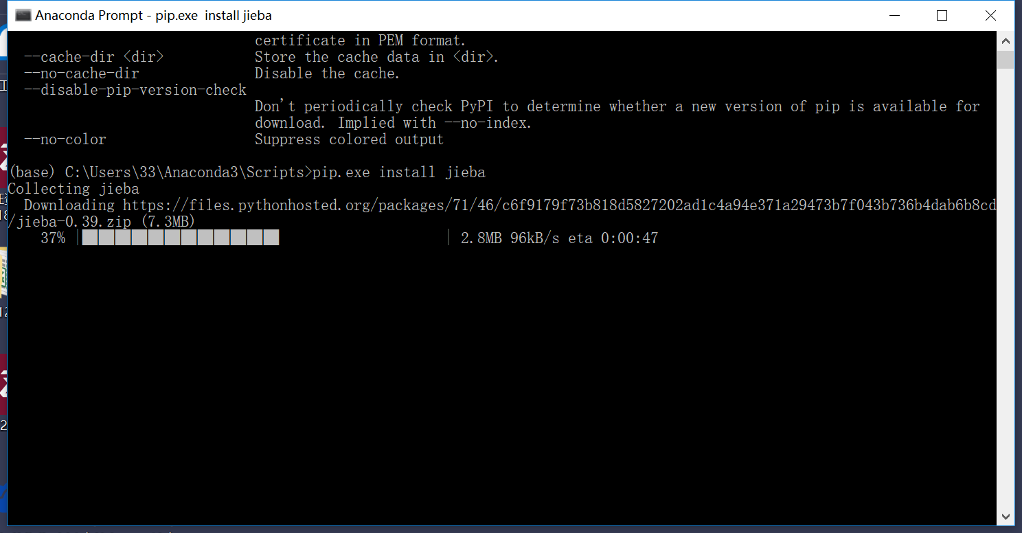 Day10 通过pip安装jieba的方法 · Issue #1274 · selfteaching/selfteaching-python ...