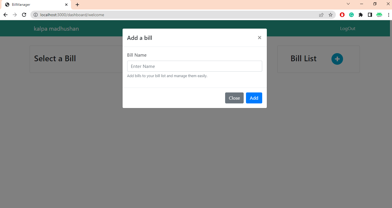GitHub - kalpasuraweera/Bill-Manager: This is a Bill manager web app created with node js and ...