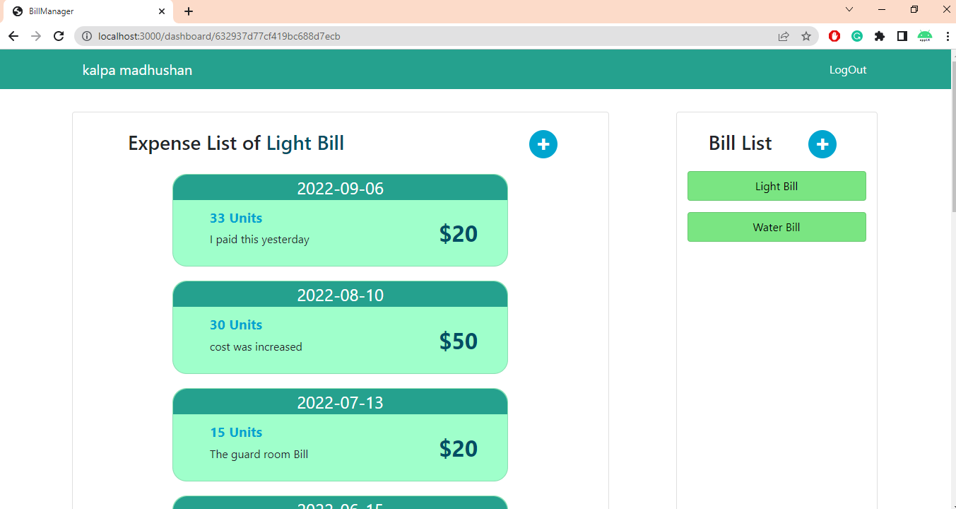 GitHub - kalpasuraweera/Bill-Manager: This is a Bill manager web app ...