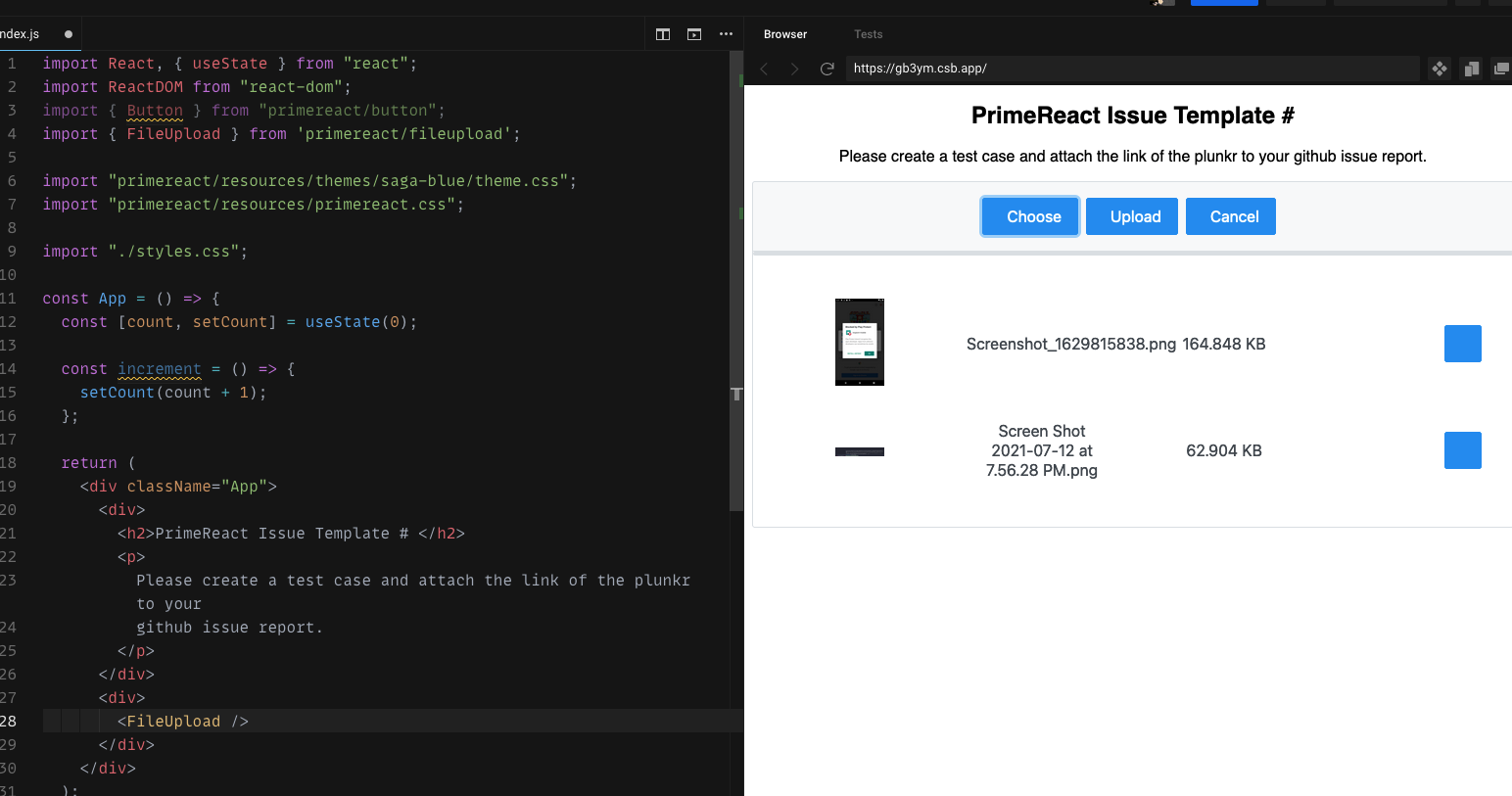 Bug - FileUpload allows multiple even if "multiple" prop is not set · Issue #2363 · primefaces ...