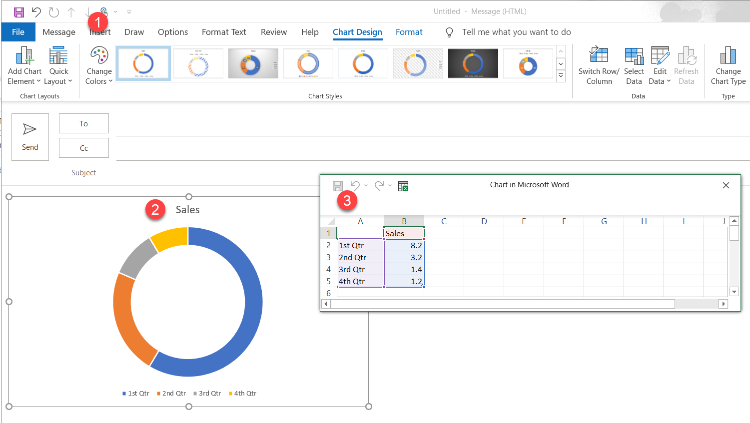 Question: Is it possible to generate some charts, pivots in excel and then include that as email ...