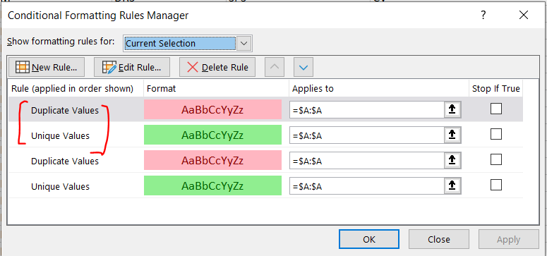 DuplicateValues diffrence between Add-Conditionalformating vs New-ConditionalText · Issue #819 ...