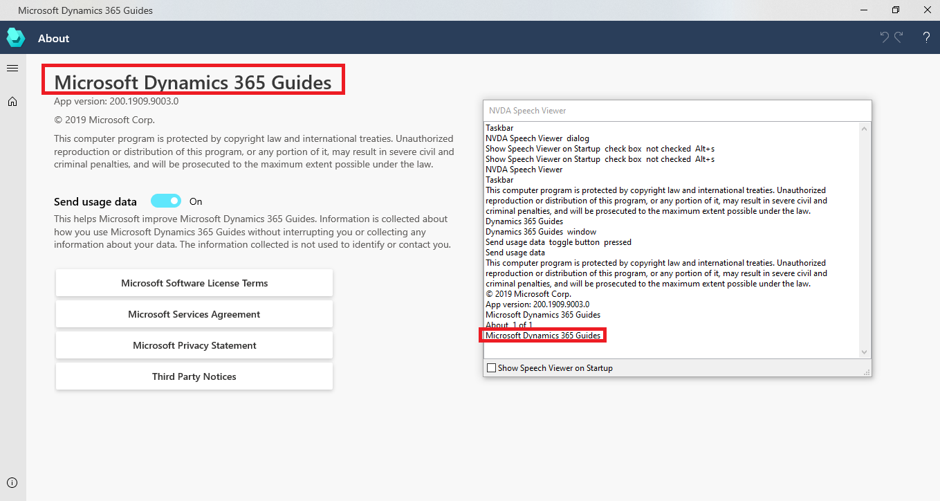 NVDA does not announce "Microsoft Dynamics 365 Guides(Preview)" as header. · Issue #10194 ...