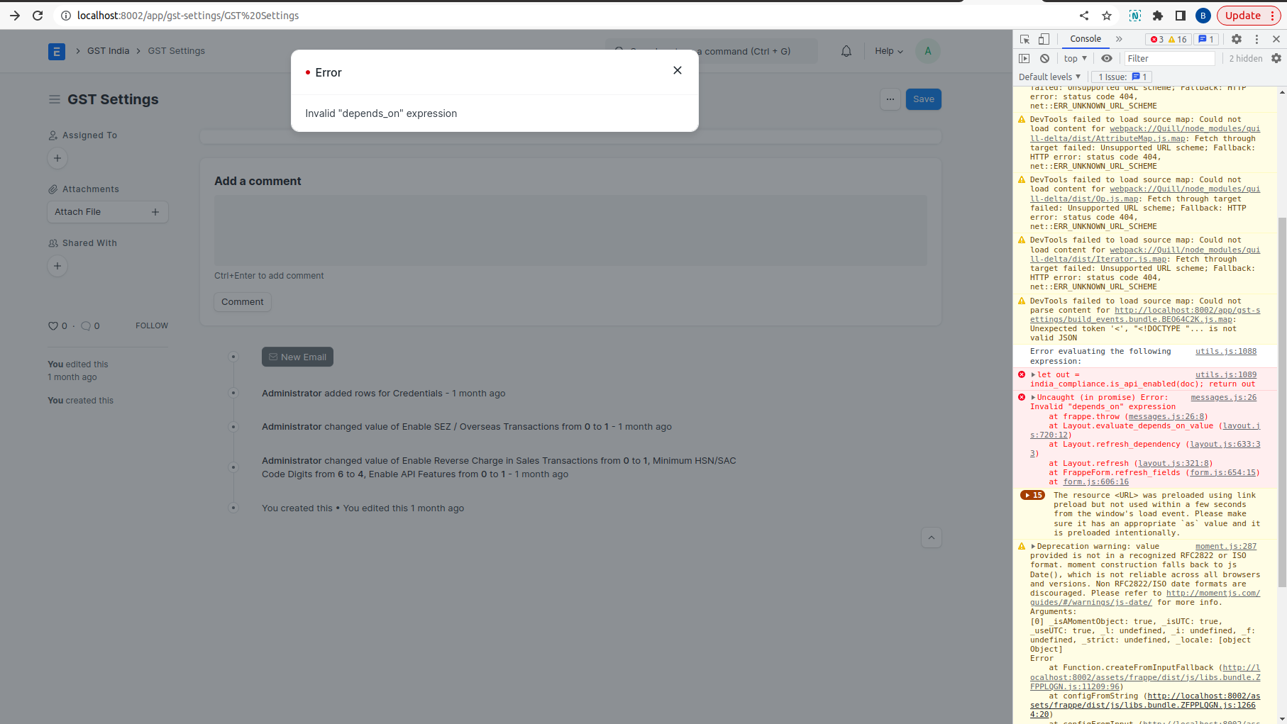 GST Settings Page - Invalid "depends_on" expression · Issue #625 · resilient-tech/india ...