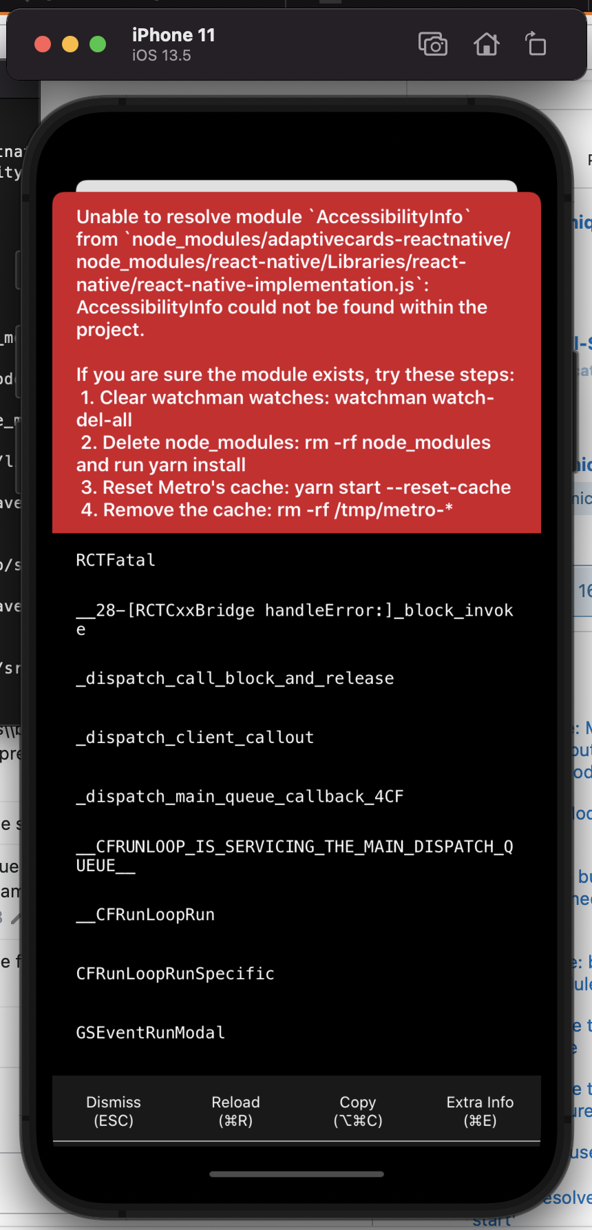iOS app failing to run after I upgraded the package to version 2.2.8 ...