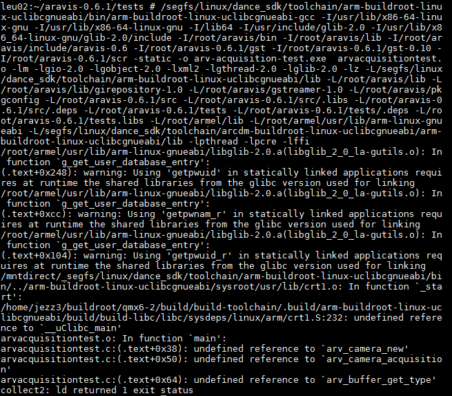 Cross compilation for ARM using GigE camera and Aravis · Issue #245 ...