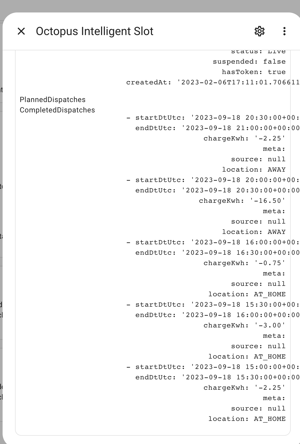 Octopus intelligent slot reporting away charging as 'unknown ...