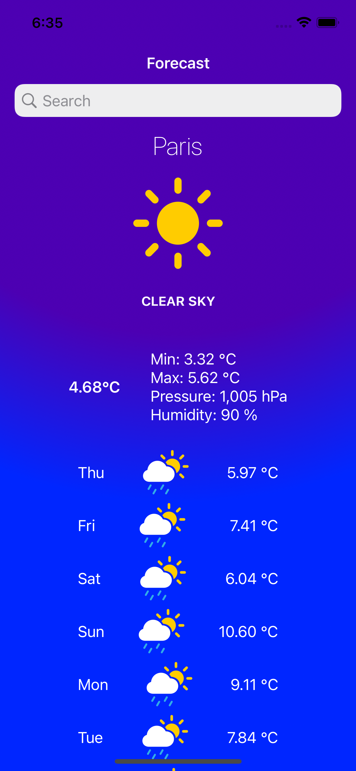 GitHub - Faustharus/Forecast: SwiftUI App fetching Weather Data in Real-Time with OpenWeatherMap