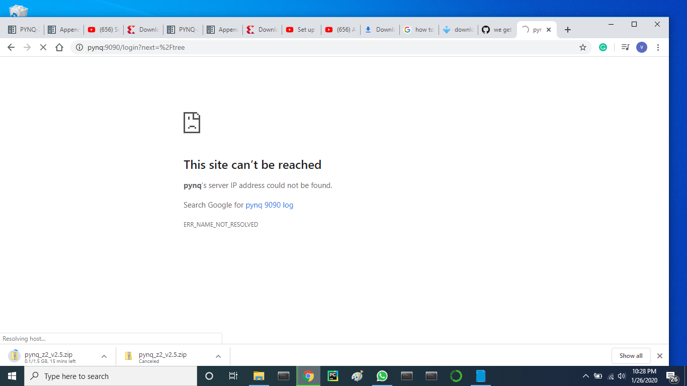 we get the no internet and cant connect error on getting the version of ...