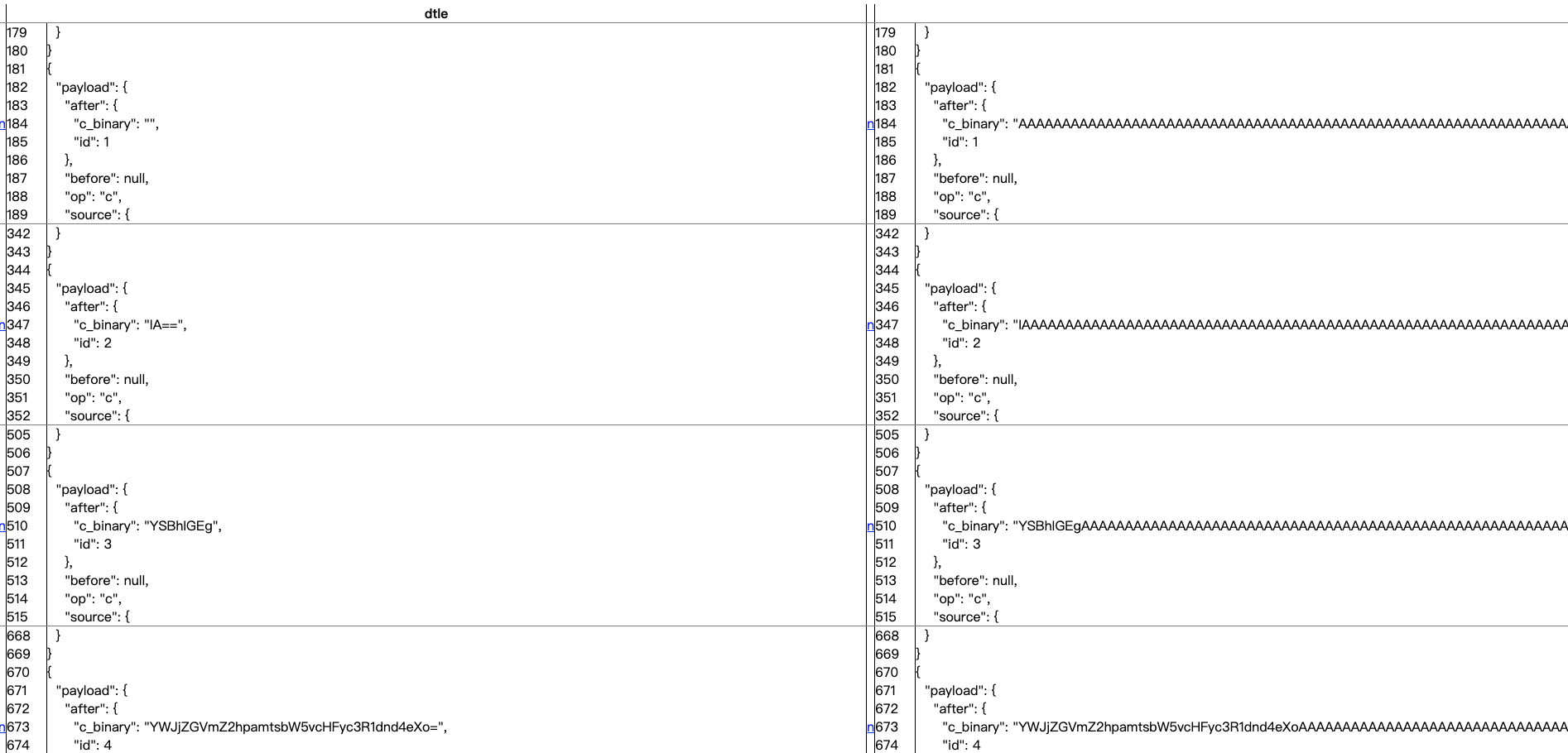 kafka incr job - binary column value is not match dbz · Issue #776 · actiontech/dtle · GitHub