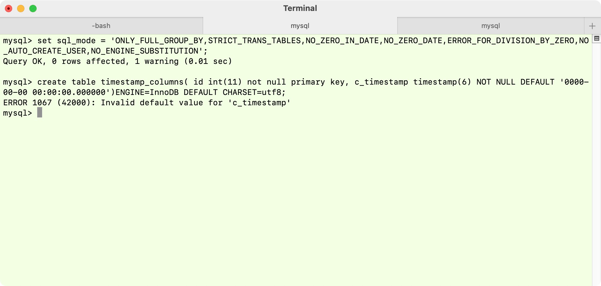set timestamp default value to '0000-00-00 00:00:00.000000' cause job failed · Issue #789 ...