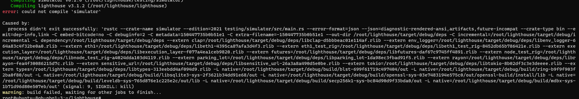 Could Not Compile `simulator` · Issue 3636 · Sigplighthouse · Github