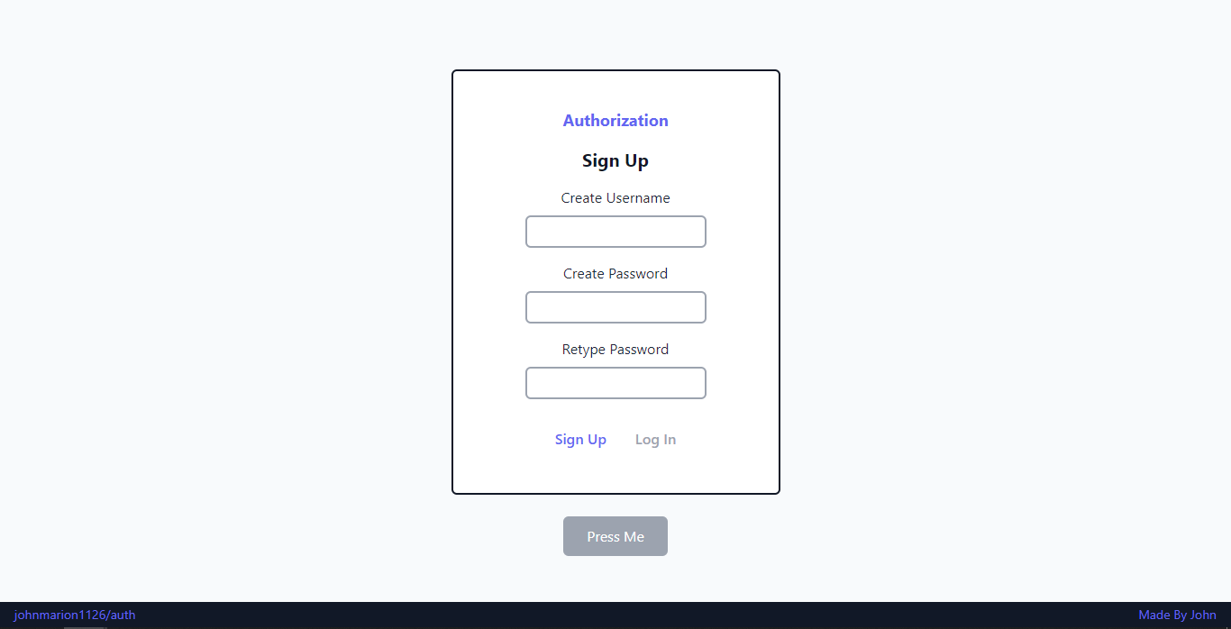 GitHub - johnmarion1126/auth: A sign up and log in form with session ...