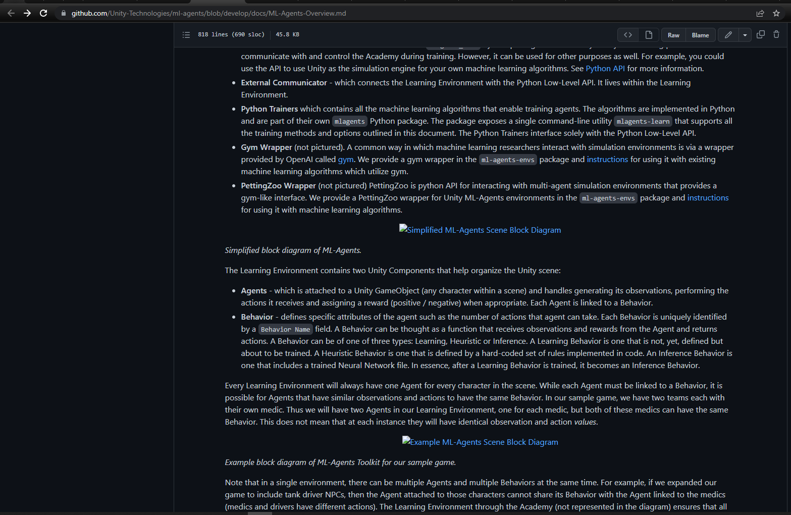 Missing Pictures Of Diagrams On The Ml Agents Overview Page · Issue 5868 · Unity Technologies
