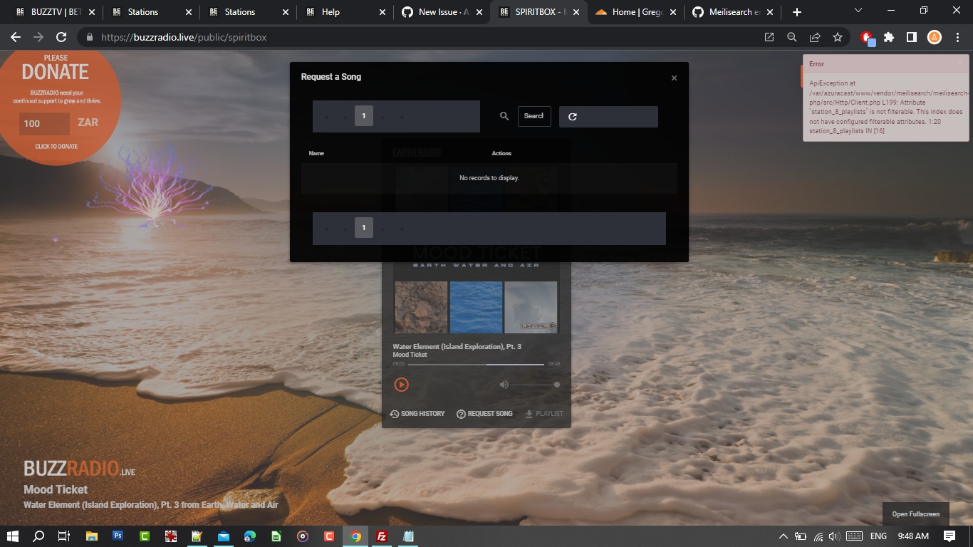Song Request meilisearch error · Issue #6281 · AzuraCast/AzuraCast · GitHub