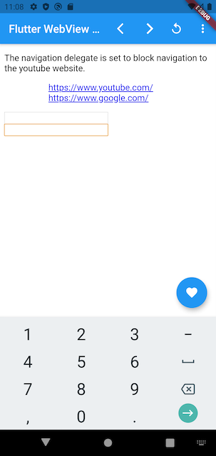 Webviewflutter Does Not Show Number Keypad For Number Fields · Issue 55724 · Flutterflutter 2764