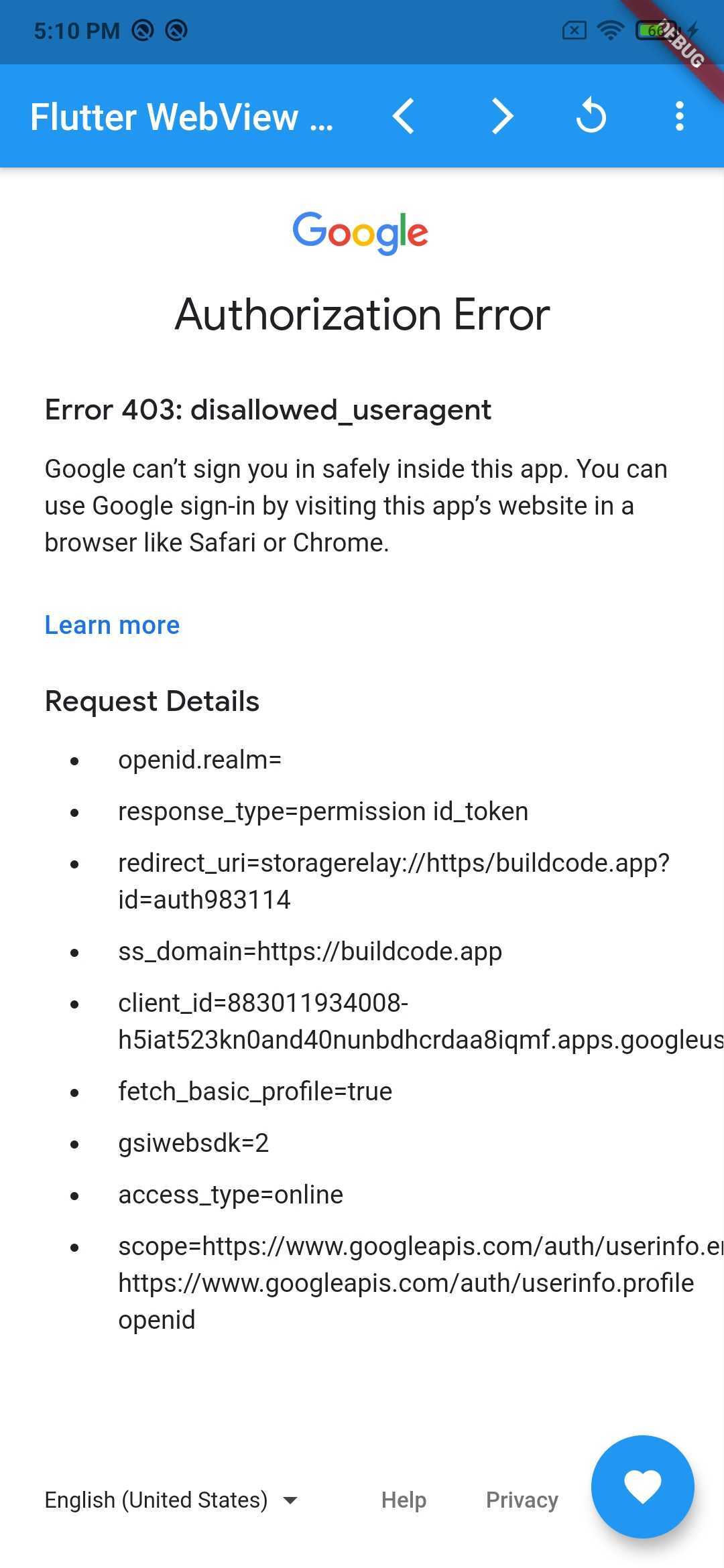 [google_sign_in_web] hangs after sign in when accessing through webview · Issue #84027 · flutter ...
